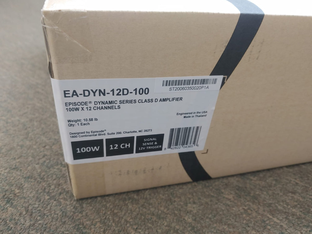 Episode EA-DYN-12D-100 Dynamic Series Class D Amplifier 100W x 12-Chan — 4Surpluscity